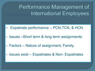 Performance management of international employees final | PPT