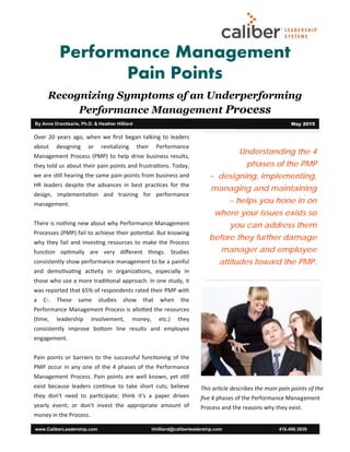 Performance Management Pain Points | PDF