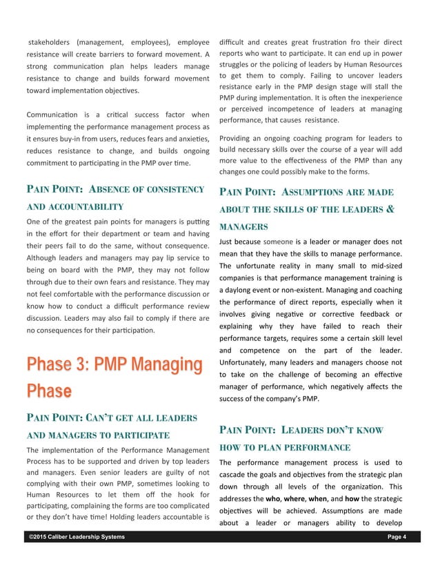Performance Management Pain Points | PDF