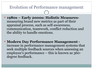 Human Resource Management Topic PERFORMANCE MANAGEMENT Presentation ...