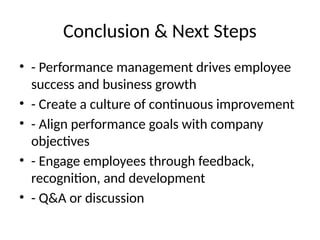 Performance Management - A Guide For Employees | PPTX