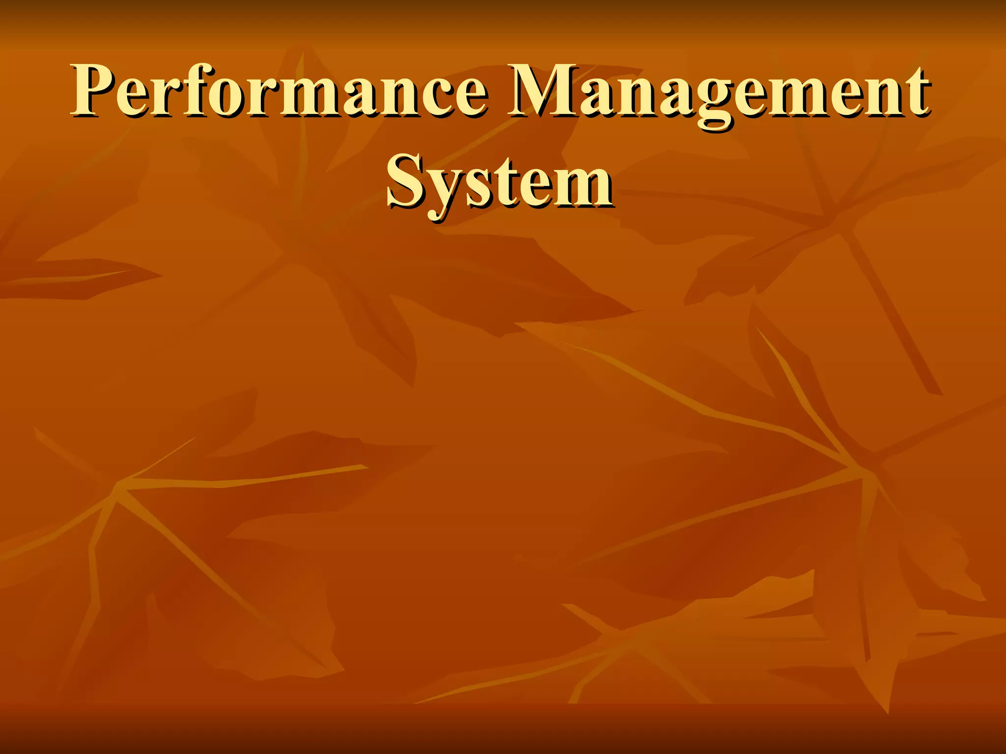 Performance management system | PPT
