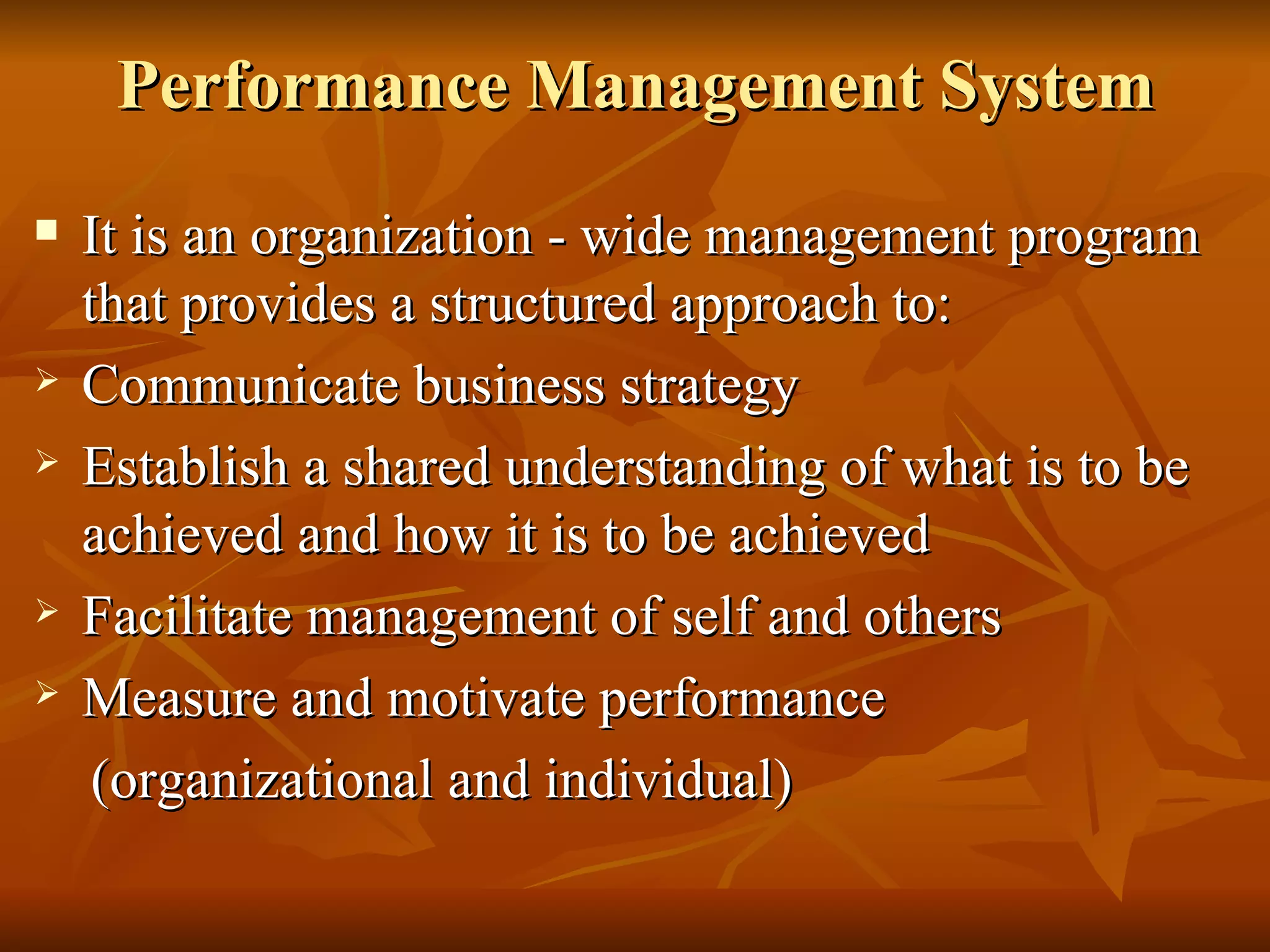 Performance management system | PPT