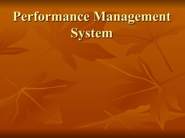 Performance management system | PPT