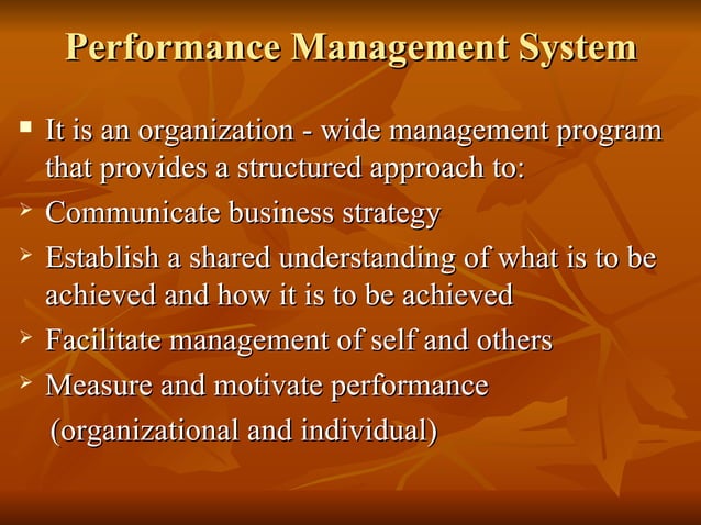 Performance management system | PPT