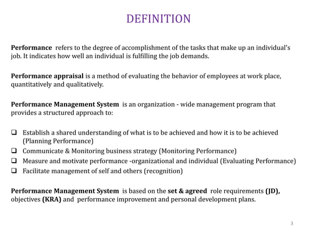 Performance Management System | PPT