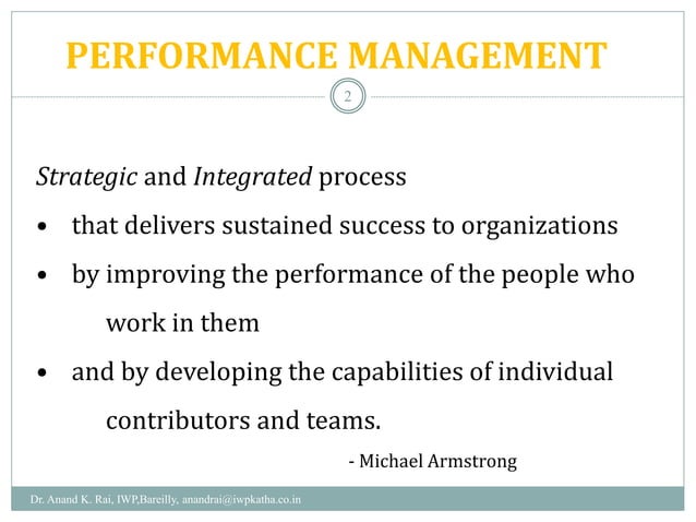 Performance management system | PPT