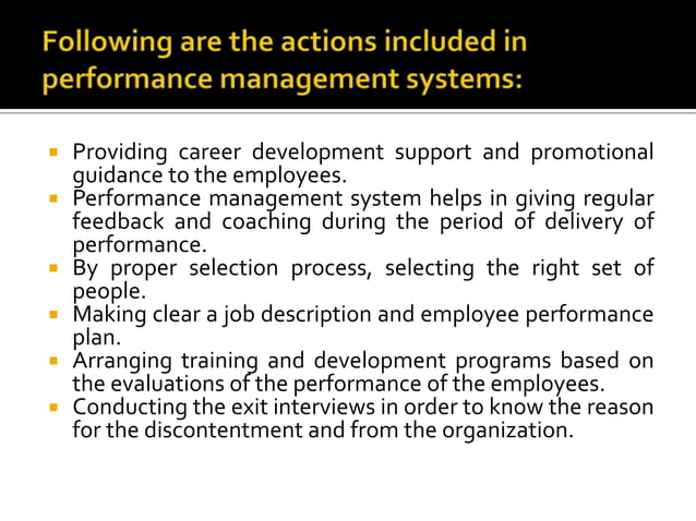 Performance management system | PPTX