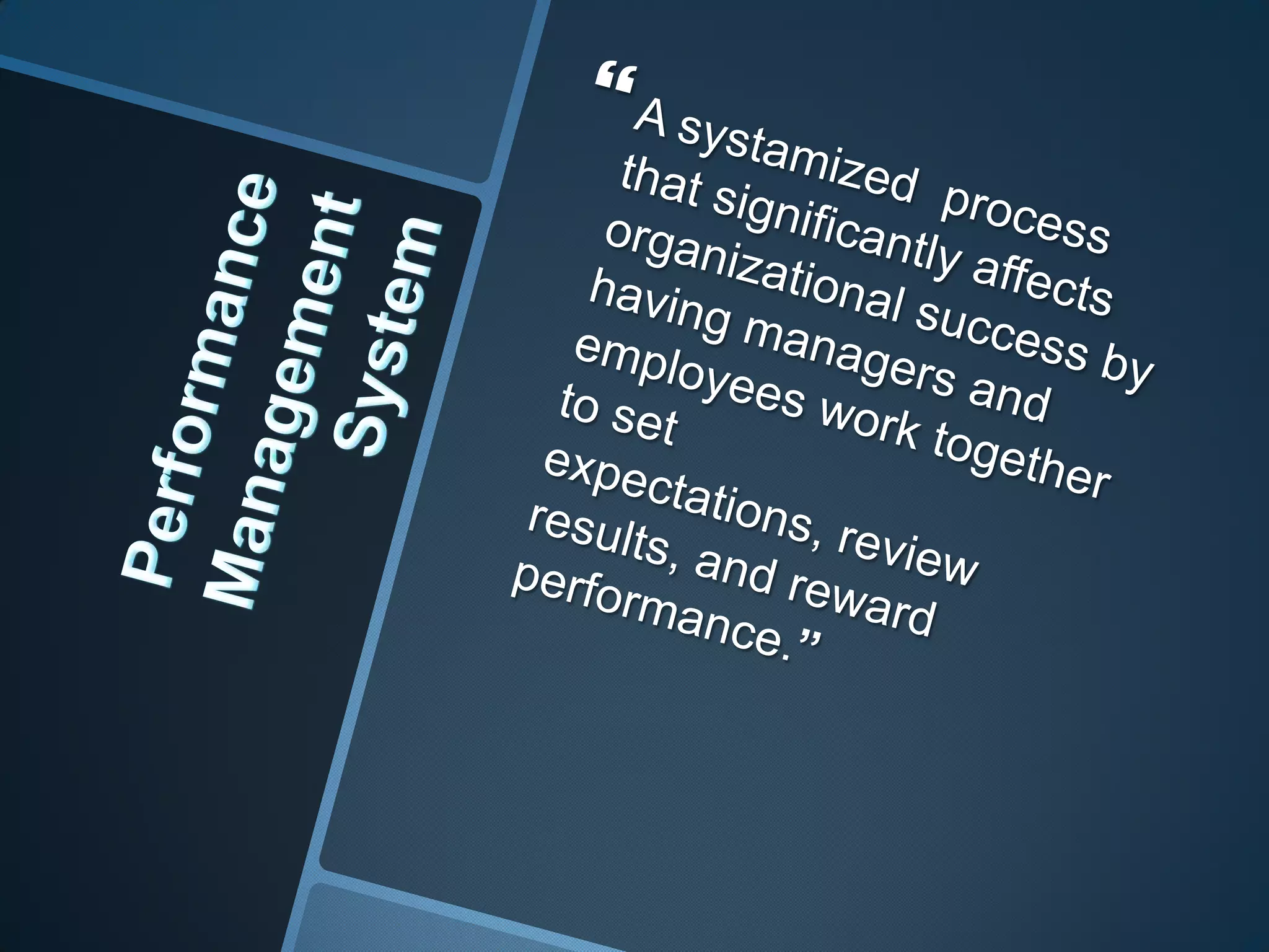 Performance Management System and Its Implication | PPTX