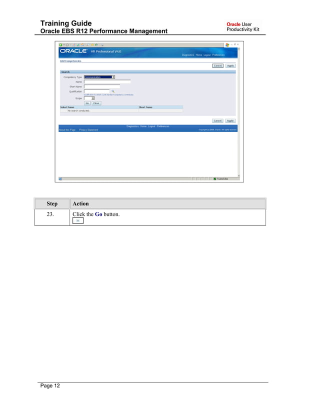 Training Guide Oracle EBS R12 Performance Management | DOC | Human Resources | Business