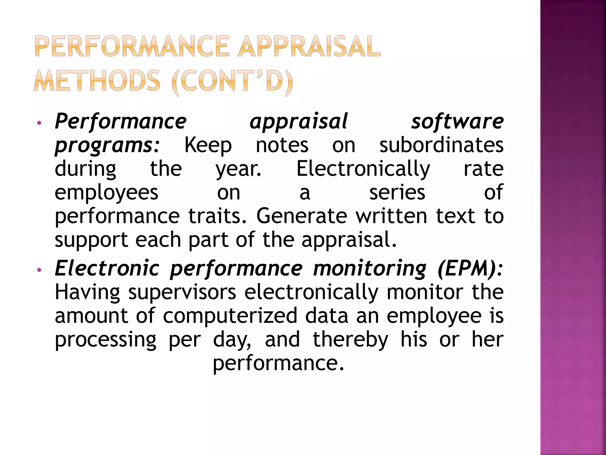 Performance Management And Appraisal Ppt