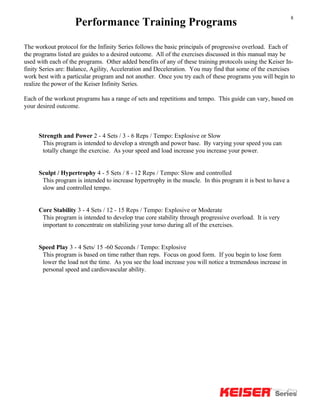 Keiser Performance Manual | PDF