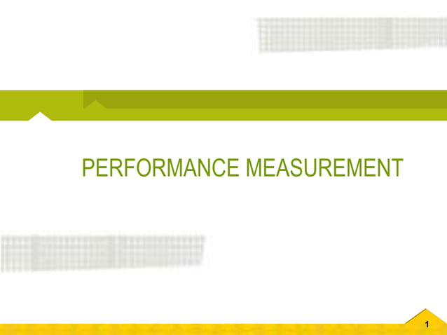 The Performance Measurement in Operations | PPT