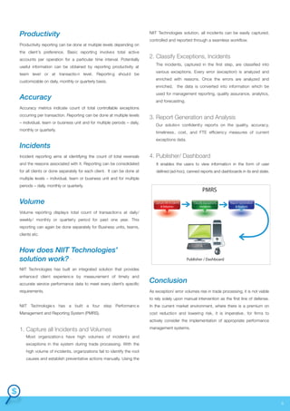 Performance measurement and exception management in investment processing | PDF