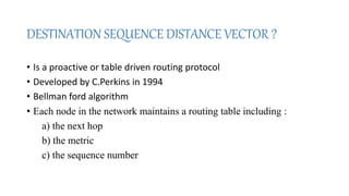 Performance measurement DSDV Routing Protocol In Manet _ 043369 | PPTX