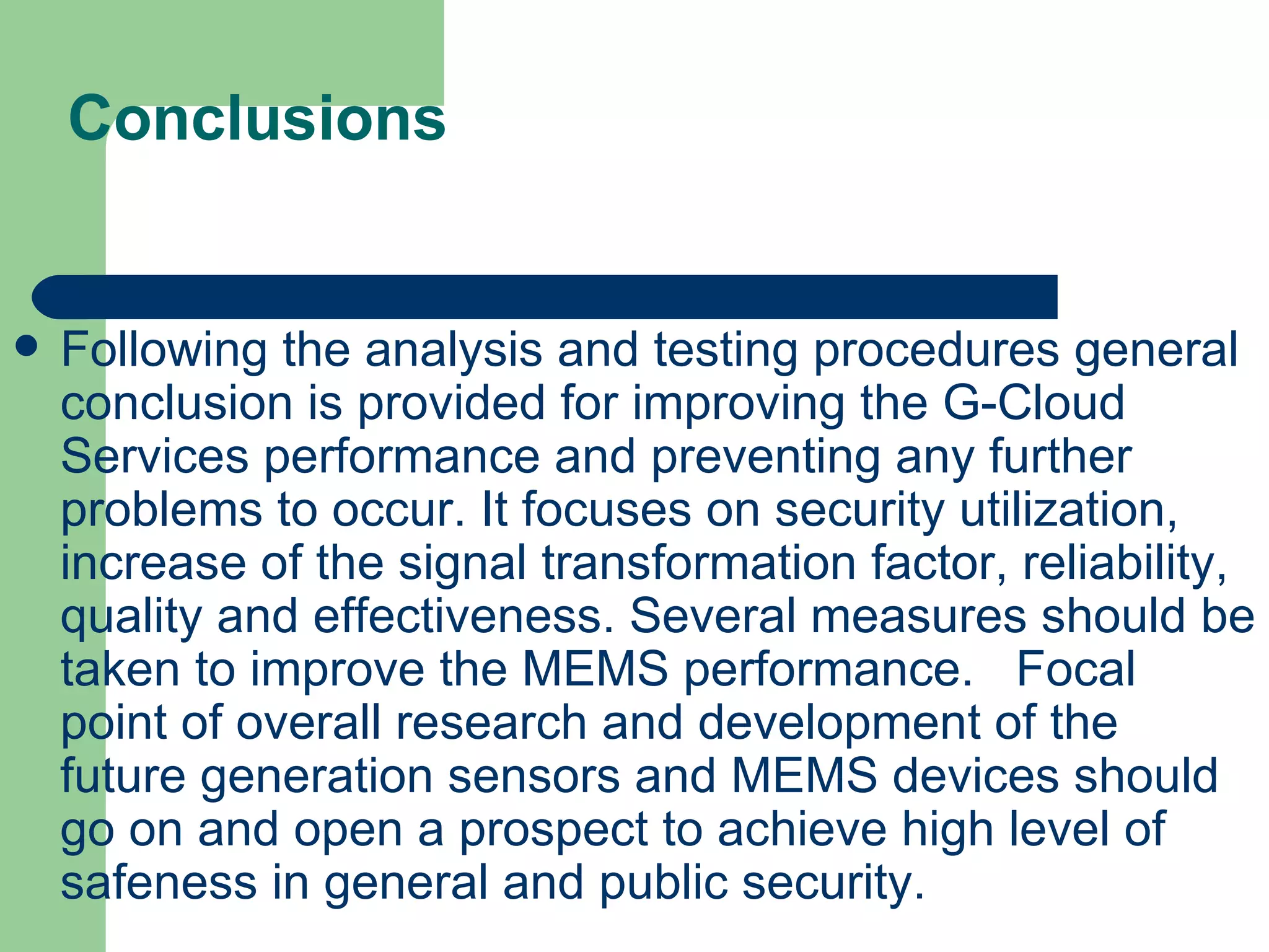 Performance Measurement of MEMS Elements | PPT