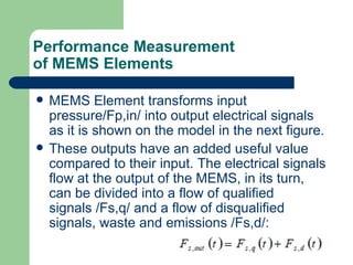 Performance Measurement of MEMS Elements | PPT