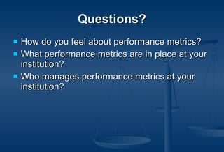 Performance Metrics for Development Office | PPT