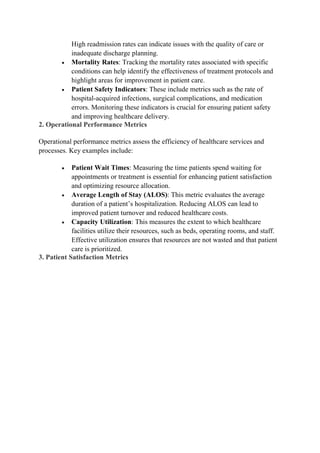 3 Types of Performance Metrics in Healthcare | Visionary CIOs | PDF