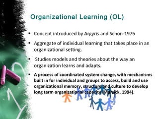 Organizational Learning , Performance Management | PPT