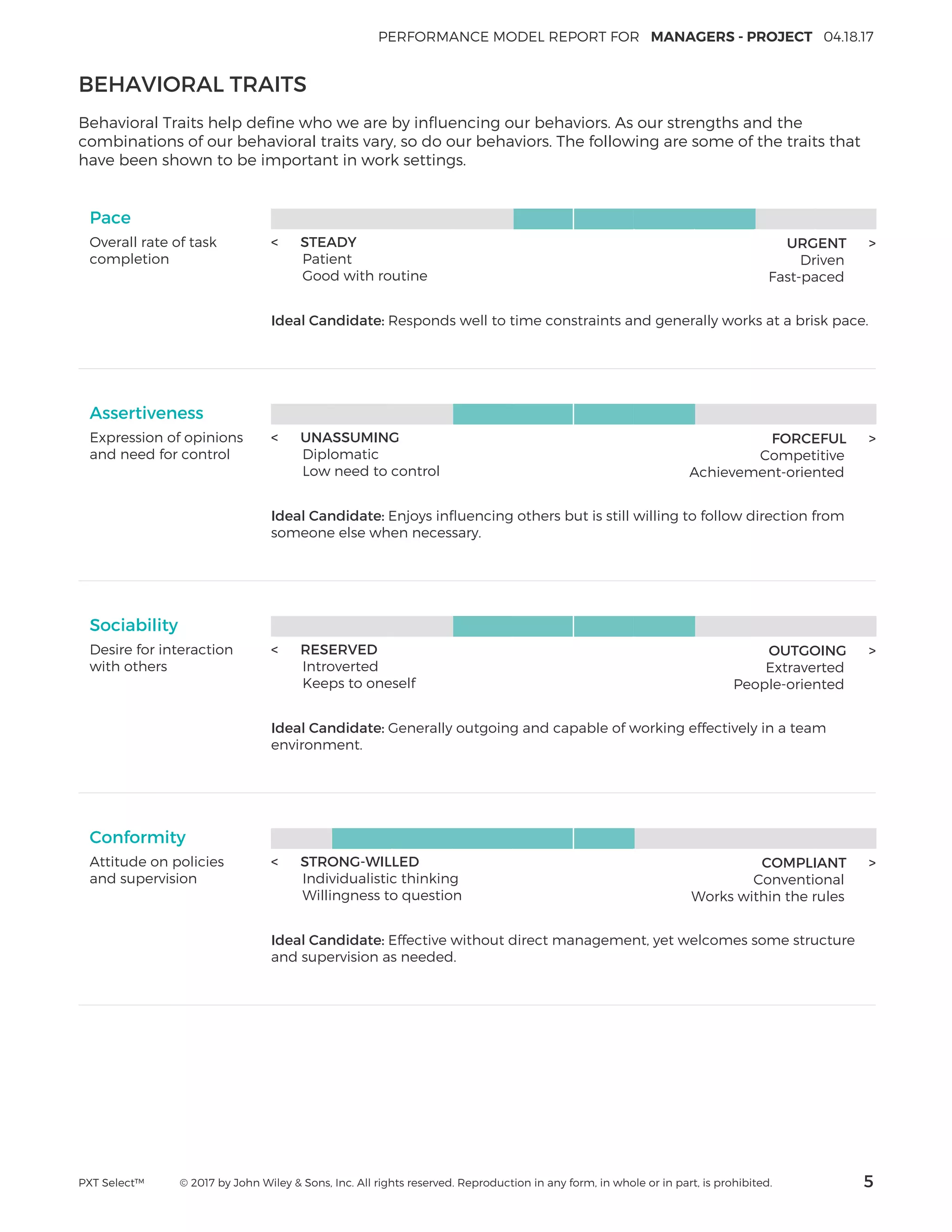 PXT Select™ Performance Model sample | PDF