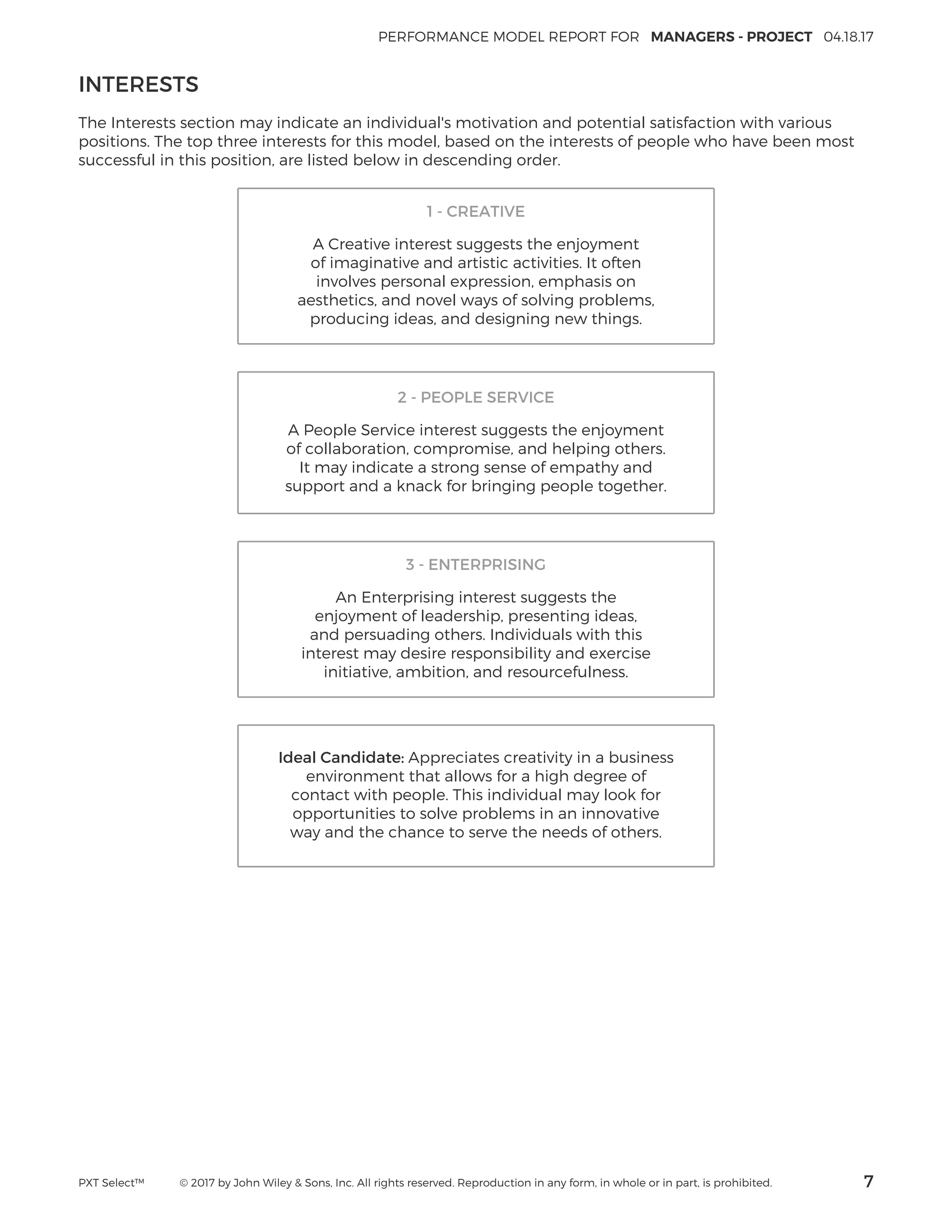 PXT Select™ Performance Model sample | PDF