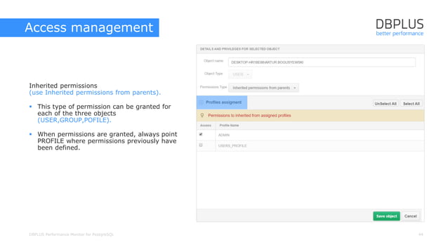 DBPLUS Performance Monitor for PostgeSQL | PPT