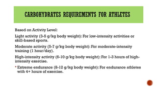 performance nutrition..carbohydrates.... | PPTX