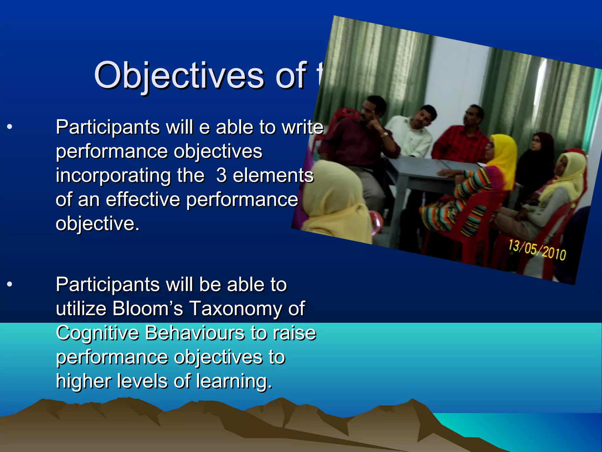 Writing Performance Objectives Based on Blooms Taxonomy 5th aug 2010 ...