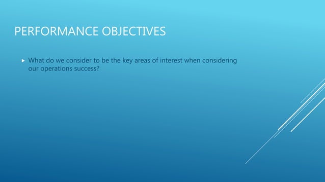 Performance objectives | PPTX
