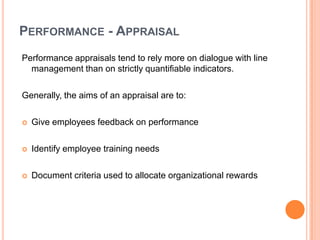 Performance of appraisal, related pay and hr | PPTX
