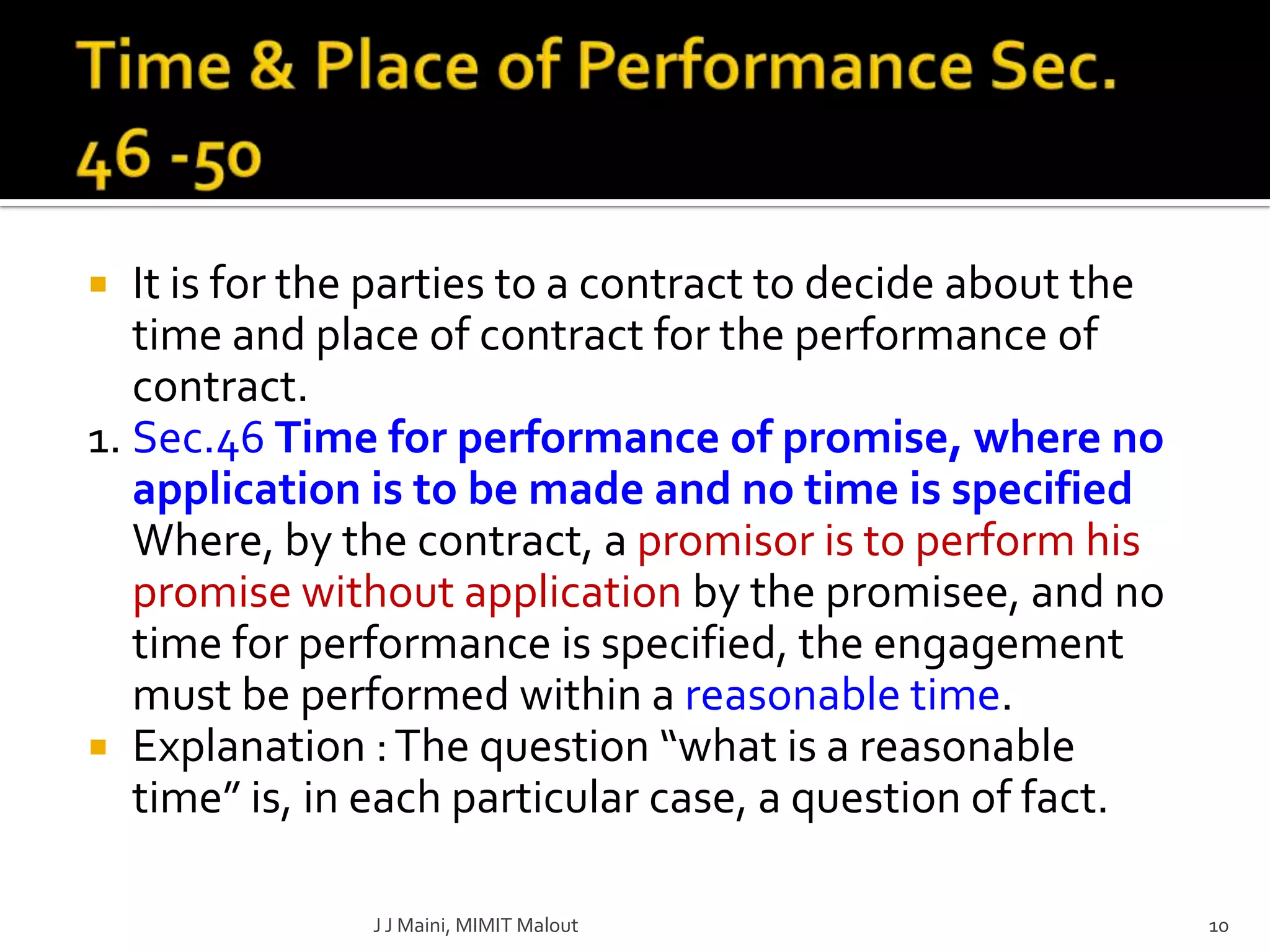 Performance of contract | PPTX
