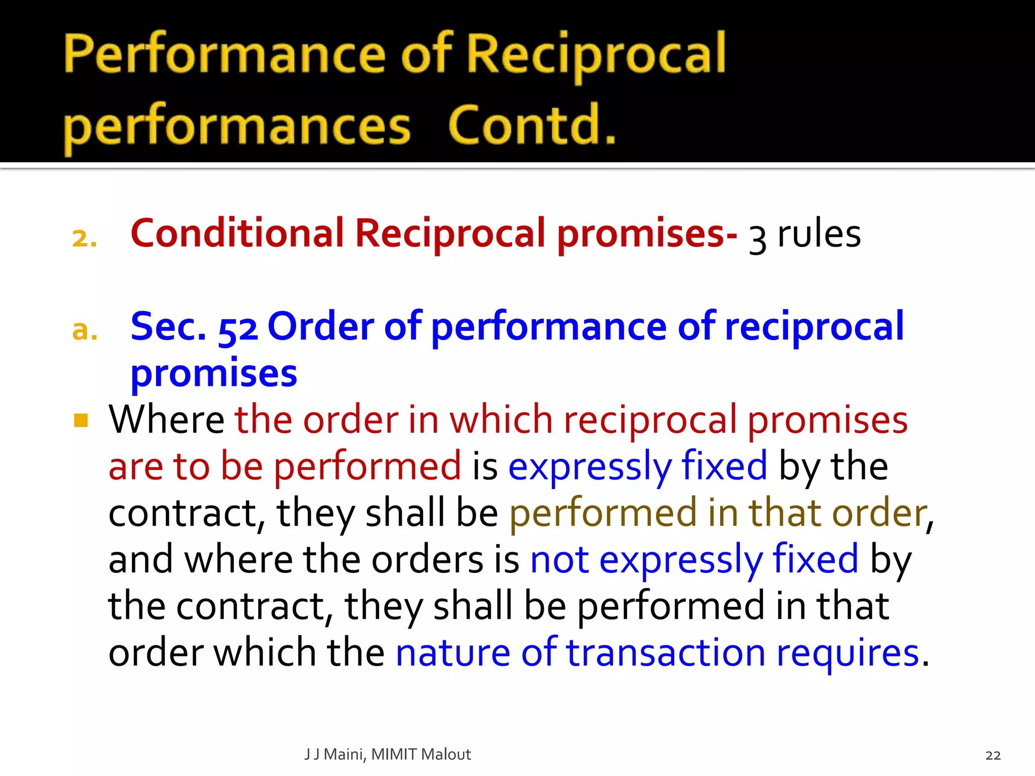 Performance of contract | PPTX