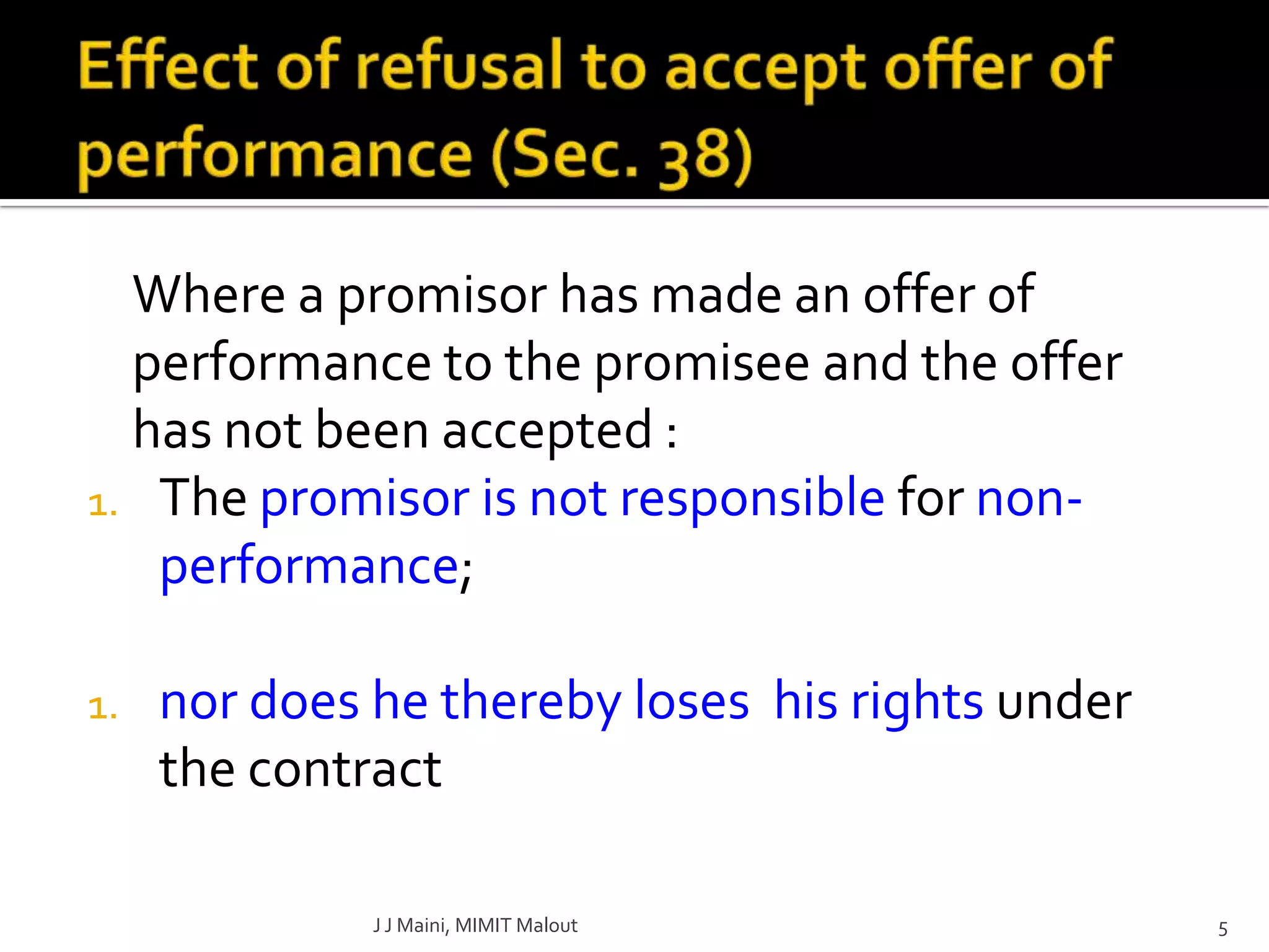 Performance of contract | PPTX