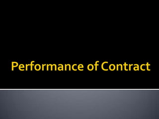 Performance of contract | PPTX