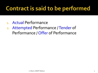 Performance of contract | PPTX