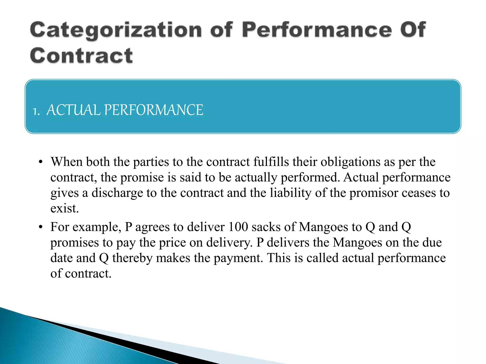 Performance of contract | PPTX