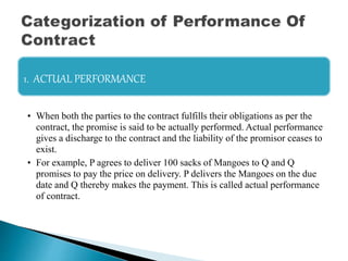 Performance of contract | PPTX