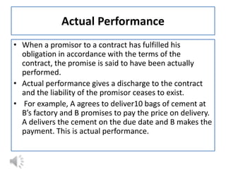 Performance of contract | PPT