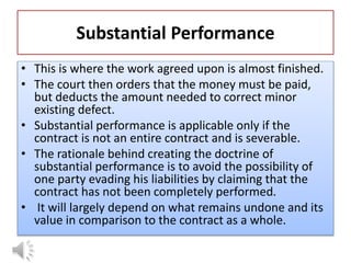 Performance of contract | PPT