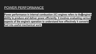 IC engine performance of mechanical..... | PPT