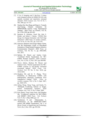 PERFORMANCE OF MIMO MC-CDMA SYSTEM WITH CHANNEL ESTIMATION AND MMSE EQUALIZATION | PDF