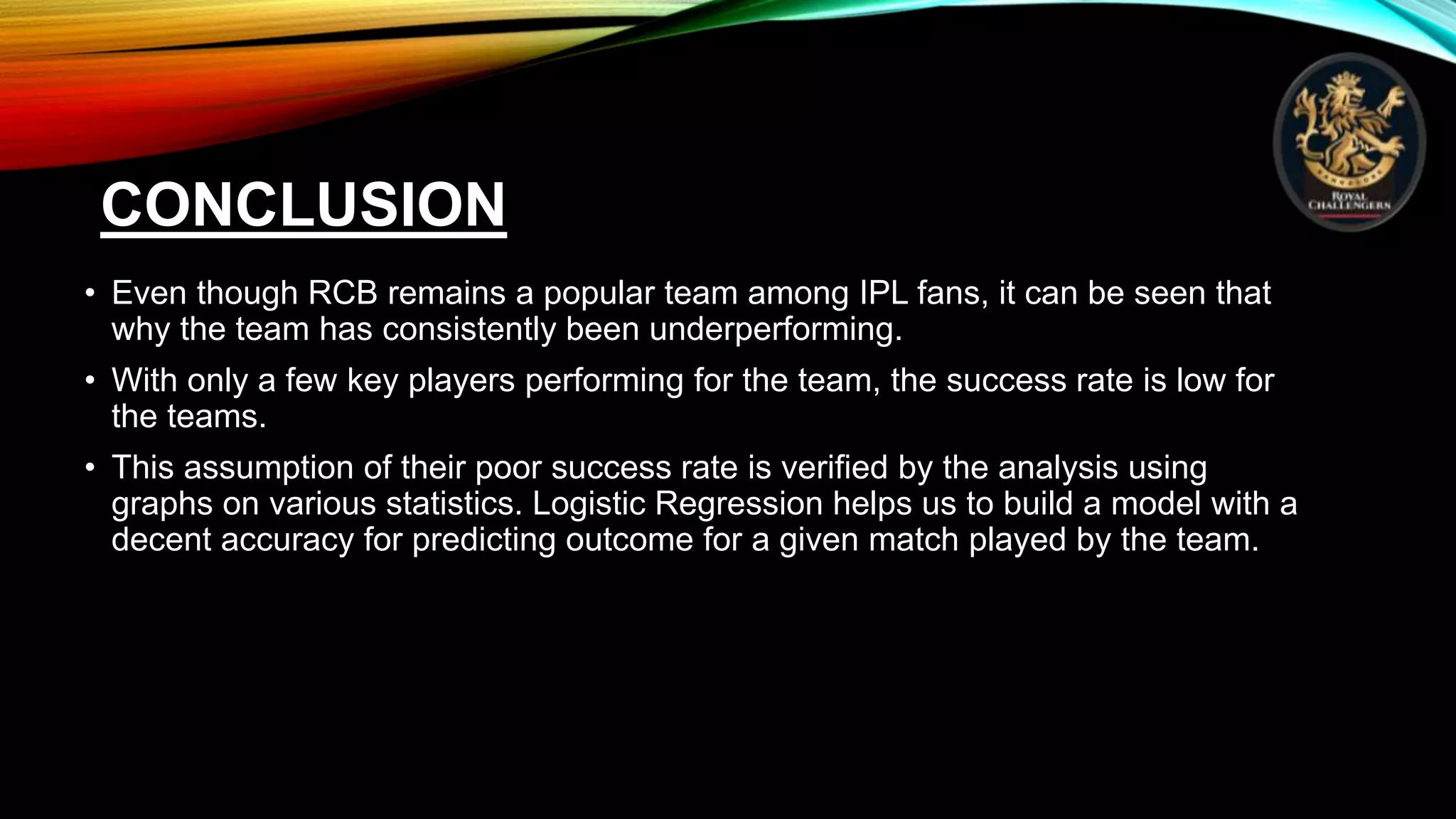 PERFORMANCE OF ROYAL CHALLENGERS.pptx