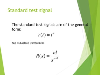 Performance of second order system | PPTX | Physics | Science