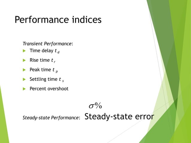 Performance of second order system | PPT