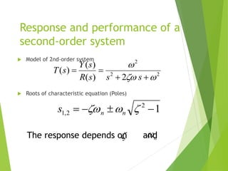 Performance of second order system | PPTX | Physics | Science