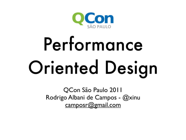 Performance Oriented Design | PDF