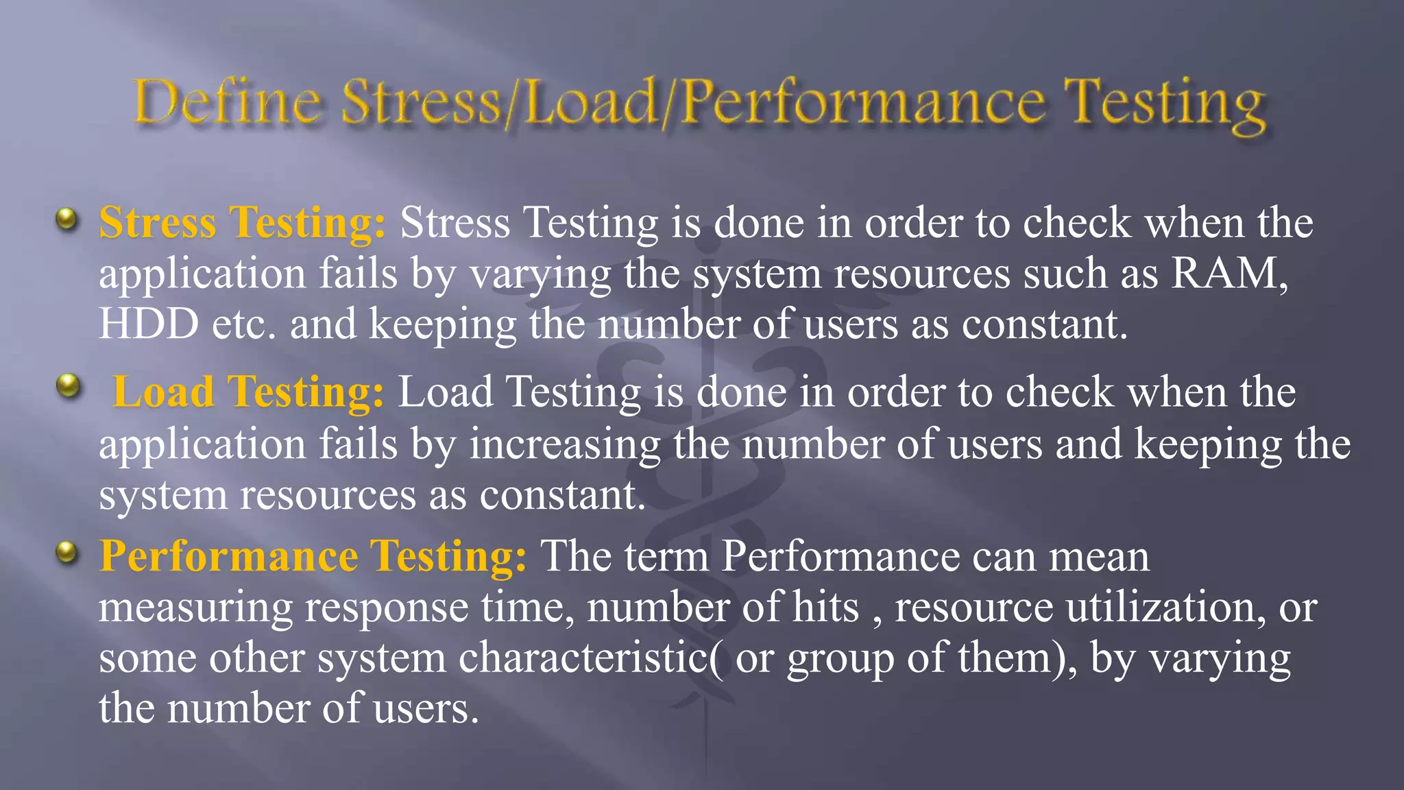 Qspiders Introduction To Performance Testing Ppt