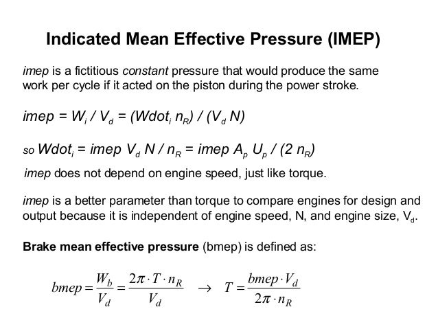 Performance parameters