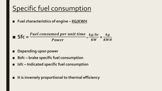 INTERNAL COMBUSTION ENGINE PERFORMANCE PARAMETERS | PPTX